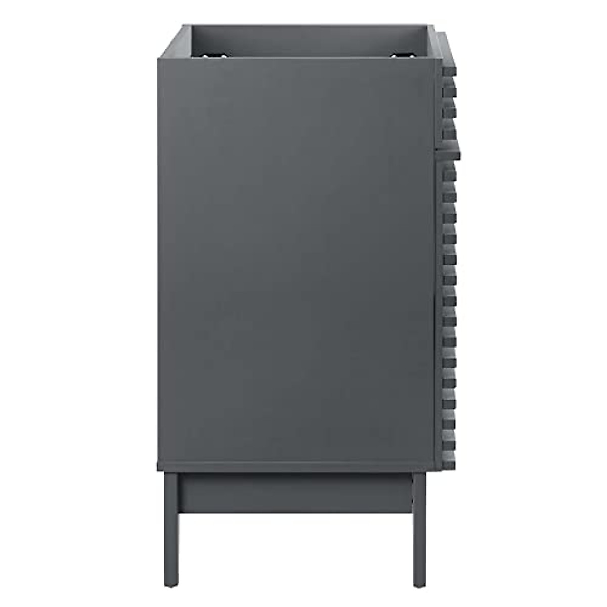 Modway Render Modern Style Wood Bathroom Vanity Cabinet in Gray