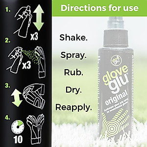 gloveglu 120ml Original Goalkeeper Glove Grip Spray for new/match goalkeeper gloves