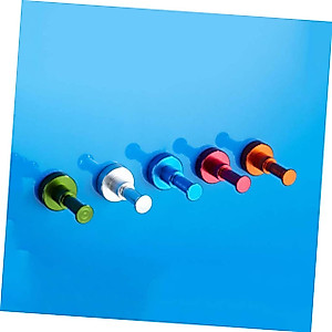 Veemoon Wall Towel Hook 10 pcs Towel with Shower Wall Screws Colorful Doebel Bathroom Color for Kitchenrandom Hook Holder Aluminium Hooks Colorful Coat Hook Coat Hook