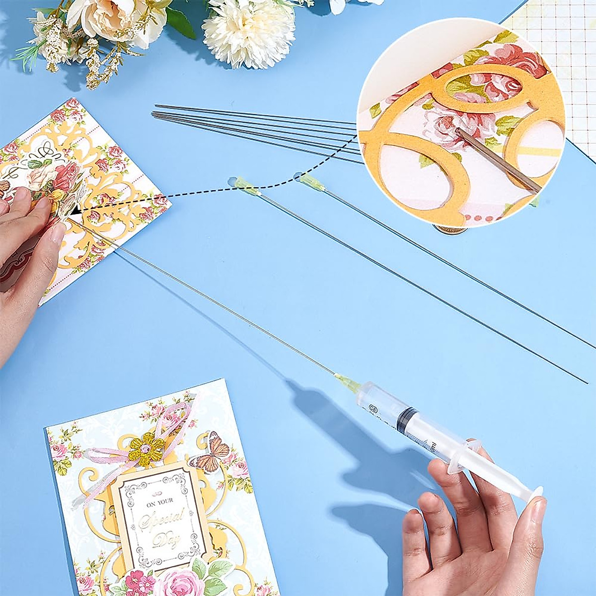 BENECREAT 10Pcs 304 Stainless Steel Dispensing Needle, 20 Gauge Stainless Steel Long Needles with Luer Connector for Cartridge, Alcohol, Essential Oil Dispensers