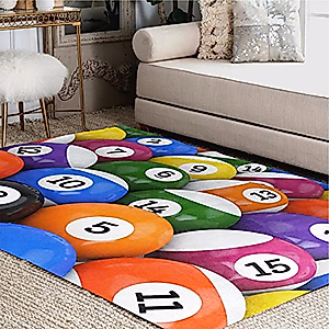 ALAZA Colorful Billiards Game Balls Area Rug Rugs for Living Room Bedroom 7' x 5'