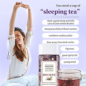 DOZO Sour Jujube Kernel Poria Cocos Tea Sleep Tea 8.46oz/240g Good Night Tea Sour Jujube Seed Lily Poria Mulberry Malt Jujube Goji Berry Gardenia Combine Tea Bags 酸枣仁百合茯苓茶 安神助眠茶