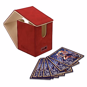 Ultra Pro - Vivid Alcove Flip Deck Box (Red) - Protect and Store up to 100 Double Sleeves Standard Size Cards, Perfect for Sports Cards, Gaming Cards & Collectible Trading Cards