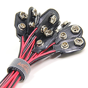 9V Battery Connectors, Ancable 10-Pack I Type 9 Volt Battery Wire Clip Snaps Connector