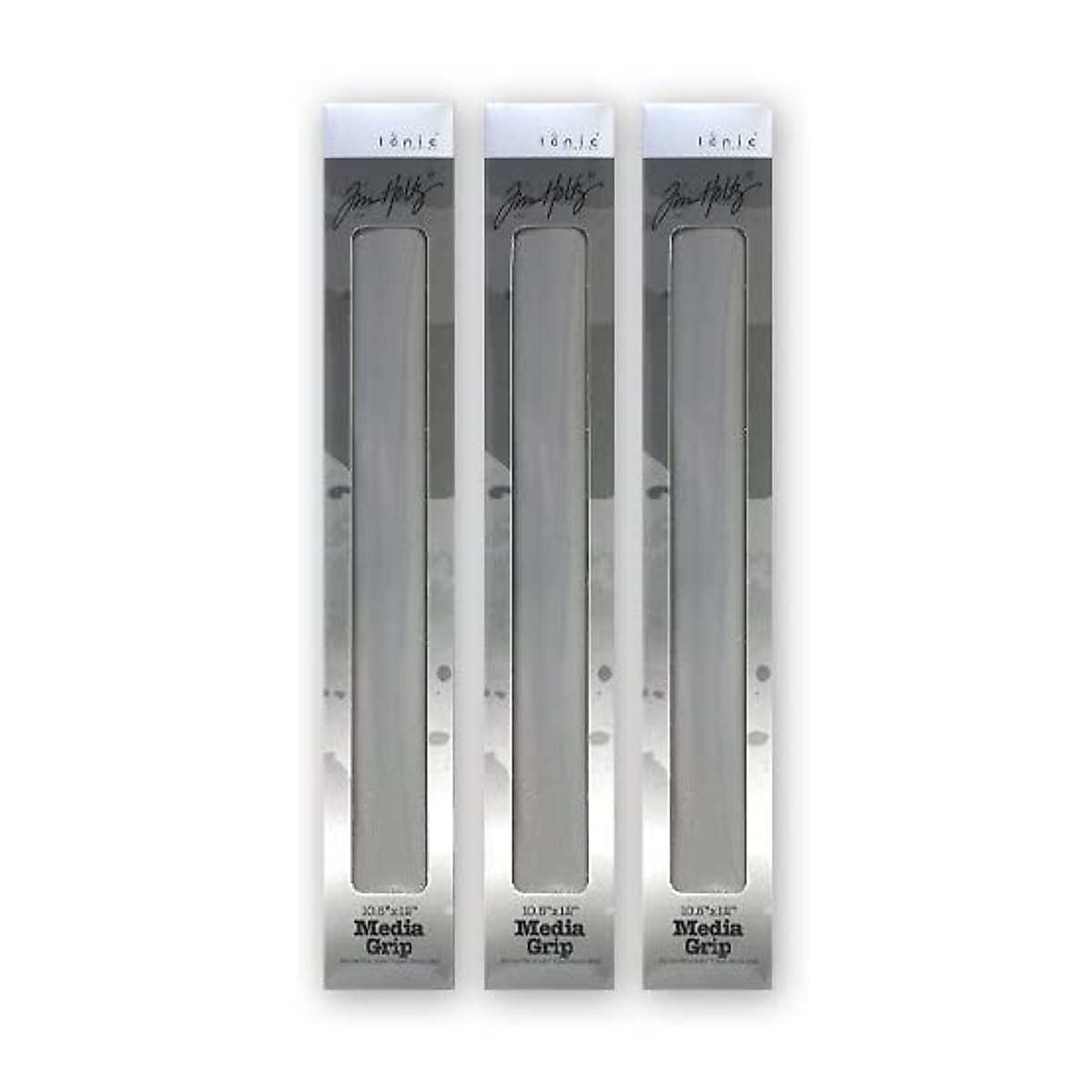 Ranger Ink Bundle Tim Holtz Tonic Media Grip Mat Set of 3 4633e3x, gray, 10.5x12