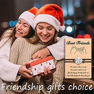 Tarsus Friendship Bracelets Matching Best Friend Bracelet for 2 BFF Jewelry Galentines Day Friendship Birthday Gifts for Women Girls