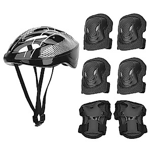 Ruiqas Adult Youth Protective Equipment 7pcs/Set Protective Protective Gear Set for Cycling Scooters Balance Bikes Twister Bikes Outdoor Sports