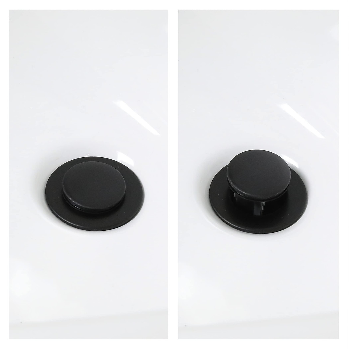 Bathroom Sink Pop-up Stopper Replacement for Lavatory Pop-up Drain Assembly, Matte Black, 11059