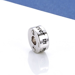 Sterling Silver Cremation Urn Bead Charm for Ashes - S925 Holds Two Memorial Keepsake Jewelry Fit Bracelet Gifts for Women Loss Loved One (Double Urn-Forever in my heart)