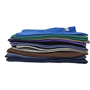 Andrew Scott Boys' 12 Pack V Neck T Shirt/Cotton Color Undershirts - Bonus Pack of 12 (12 Pack-Multi Color, Large 14-16)