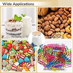 yeesport 12 PCS Yogurt Jar Lids, 2.6 Inches Bamboo Jar Lids for Yogurt Jars, Food Fruit Candy Can Lids with Silicone Sealing Rings, Yogurt Jar Lids With DIY Function