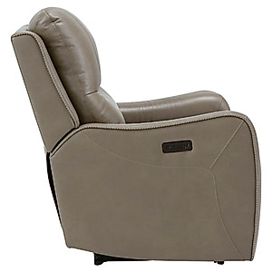 Signature Design by Ashley Galahad Zero Wall Recliner with Power Headrest, Brown