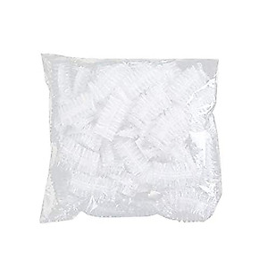 DNHCLL 100PCS Ear Protector Caps Disposable Elastic Clear Shower Water Ear Covers Large For Hair Dye, Shower, Bathing Ear Cover Caps,Spa Home Use Hotel and Hair Salon