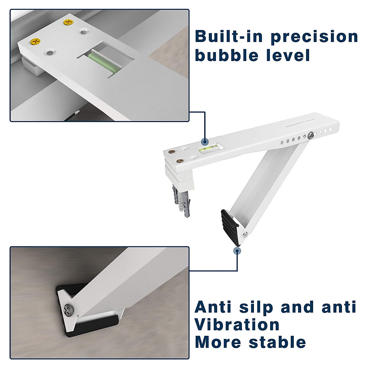 Pearwow Window Air Conditioner Support Bracket, 85 lbs Light Duty Air Conditioner Support Bracket,Universal Window AC Bracket,Designed for AC Unit 5,000 to 10,000 BTU