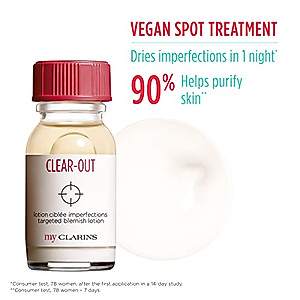 My Clarins NEW CLEAR-OUT Targeted Blemish Lotion|Dries Imperfections 1 Night After First Application*| Targets Blemishes|Visibly Minimizes Redness|Salicylic Acid|Vegan|Paraben & Sulfate-Free