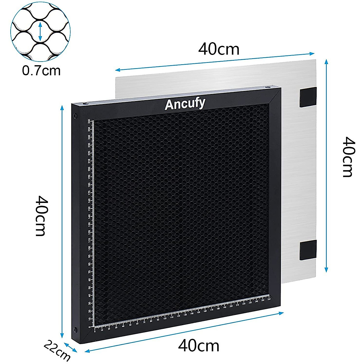Simhevn Honeycomb Working Table 400x400x22mm(15.75 x 15.75x0.87''), Laser Cutting Honeycomb Laser Bed for CO2 or Diode Laser Engraver Cutting Machine, Laser Engraver Accessories, Smooth Edge Cutting