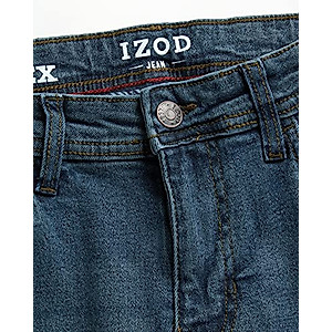 IZOD Men's Jeans | Ultrasoft Stretch Denim | Straight Leg Jeans with Sportflex Waistband for Men, Size 40W x 32L, Soft Blue