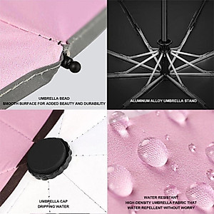 Hannstar Automatic Kids Umbrella, Folding Telescopic Toddler Umbrella for girls & boys, UV/Sun Protection - Strong and Portable - Compact, Durable, Lightweight Cute Kitty Brolly