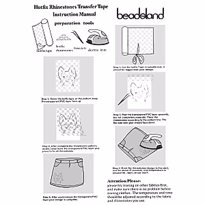 BEADSLAND Hotfix Tape,Hot Fix Rhinestones Transfer Film Paper ((10ft. x 12.6in.))