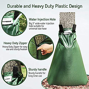 VIVOSUN 2-Pack 20 Gallon Watering Bag for Trees, Premium PVC Tree Irrigation Bags, Slow Release, 5-8 Hours Releasing Time