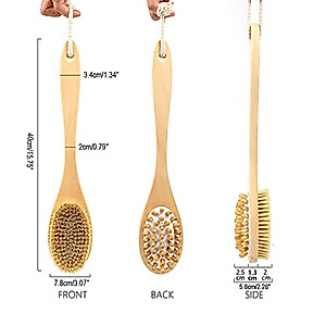Shower Brush with Soft and Stiff Bristles Bath Dual Sided Long Handle Back Scrubber Body Exfoliator for Wet Or Dry Brushing My First Valentines Day Baby Boy Outfit