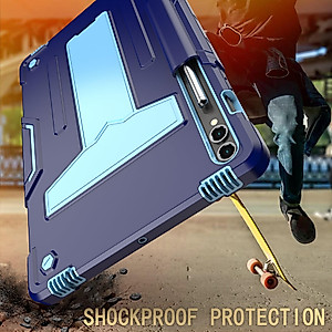 Tablet PC Case Case Compatible with Samsung Galaxy Tab S9 Plus 12.4" 2023 X810/X816B/X818U,with Kickstand Three-Layer Hybrid Full Body Case Rugged Shock-Proof Fall Protection Cover Tablet Home (Color
