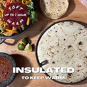 Mami's Tortilla Warmer Co. | 12” JUMBO ALL-IN-ONE™ TORTILLA WARMER POUCH | STEAM AND SERVE IN ONE TORTILLA TOOL | ORIGINAL FLOUR TORTILLA WARMER | EVERYDAY FAVORITE GIFT