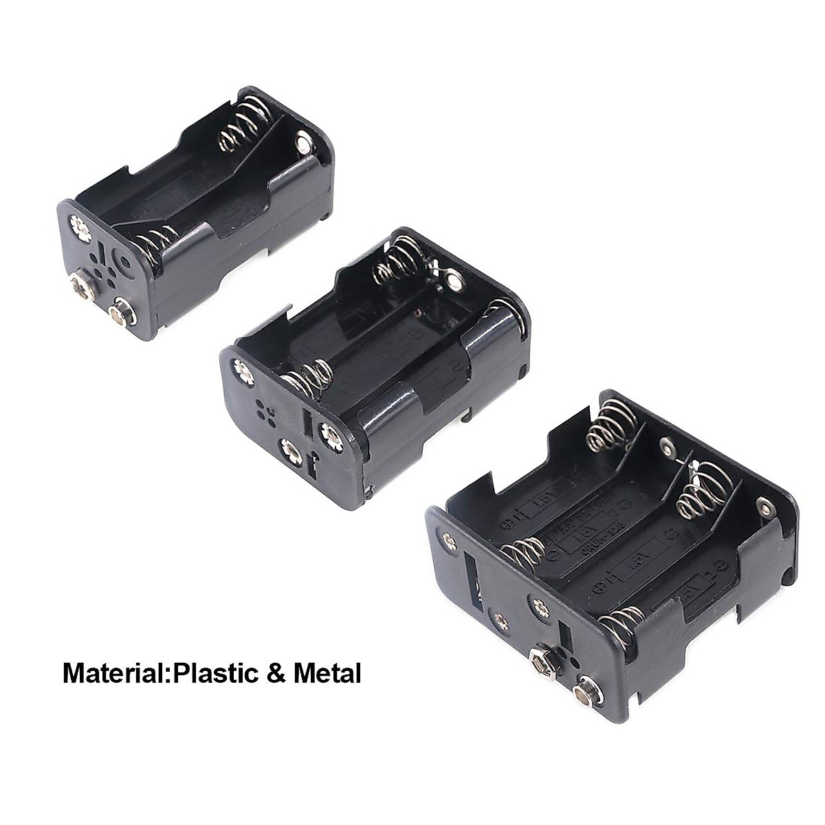 3Pcs 4/6/8 X 1.5V AA Battery Holder with Standard Snap Connector