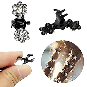 36 Pcs Mini Hair Clips, Small Shiny Crystal Hair Clips Glitter Rhinestone Hair Clip Stocking Stuffers for Women Girls Kids