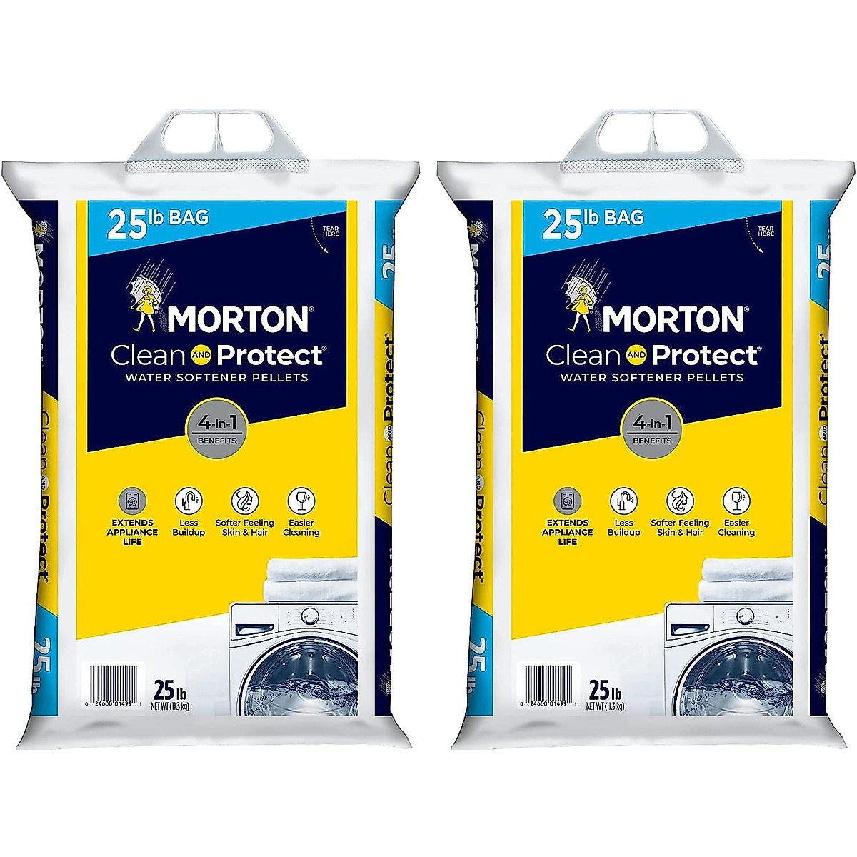 Morton Water softener salt - Two 25 pound bags