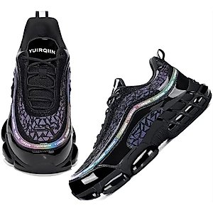 Steel Toe Shoes for Men, Lightweight Breathable Indestructible Work Shoes, Puncture Proof Comfortable Steel Toe Sneakers Non Slip Safety Shoes for Women Black