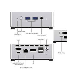 MINISFORUM UN100L Mini PC 12th Gen Alder Lake N100(up to 3.4GHz) Desktop Computer, LPDDR5 16GB RAM 512GB SSD, 1x HDMI, 1xDP, 1x USB-C 4K Triple Display, 1x 1000M LAN Port Micro Computer