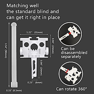 Smatagee 12Pcs Broken Missing Vertical Blinds Repair Kit,Vertical Blind Repair Carrier Repair Bracket Blinds Replacement Parts, White