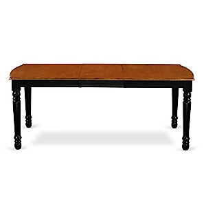 East West Furniture DOT-BCH-T Dover Kitchen Dining Table - a Rectangle Wooden Table Top with Butterfly Leaf & Stylish Legs, 42x78 Inch, Black & Cherry