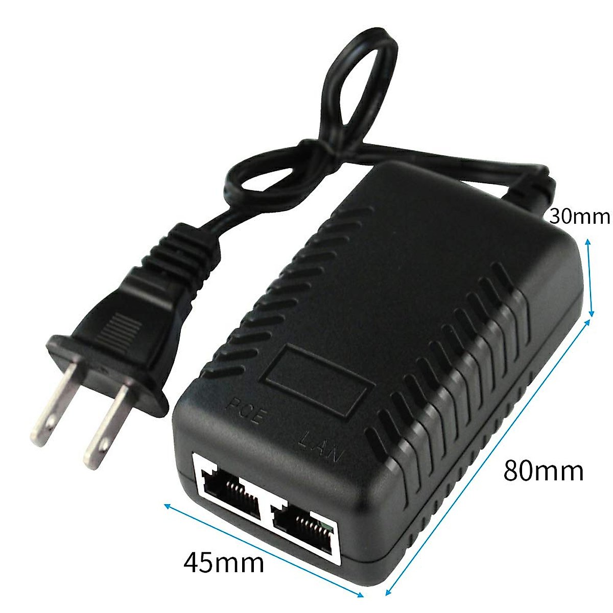 48V POE Injector Adapter Power Supply,10/100Mbps IEEE 802.3af Compliant, for Most Cisco/Polycom/Aastra Phones and More