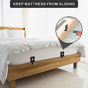 VANROUG 3 PCS Non Slip Mattress Gaskets,Mattress Retainer Bar Keep Mattress Stopper from Sliding Slide Stopper to Prevent Sliding Holder in Place Gripper,Mattress Slide Stopper