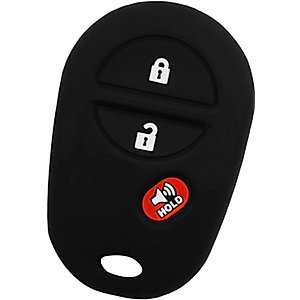 KeyGuardz Keyless Entry Remote Car Key Fob Outer Shell Cover Soft Rubber Case for Toyota Tacoma Tundra Highlander GQ43VT20T