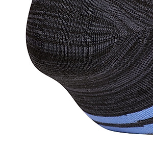 adidas Women's Superlite Super No Show Socks (6-Pair), Black/Blue Fusion/Onix Grey, Medium