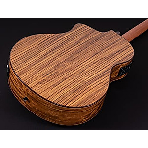 Washburn Bella Tono 6 String Acoustic-Electric Guitar, Right, Gloss Charcoal Burst (BTS9VCECH-D)