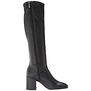 Franco Sarto Womens Tribute Knee High Heeled Boot Black Leather 7 M