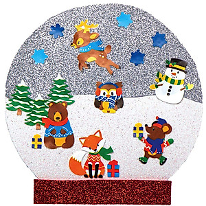 Baker Ross AX461 Winter Woodland Sticker Rolls - Pack of 680, Kids Stickers, Ideal for Children's Arts and Crafts Projects, Great for Card Making and Scrapbooking