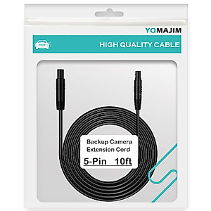 5 Pin Backup Camera Extension Cable,5 Pin 10 Ft Extension Cord for Dash Cam 5 Pin Camera Cable for Reverse Car Recorder Rear View Camera(10 Ft)