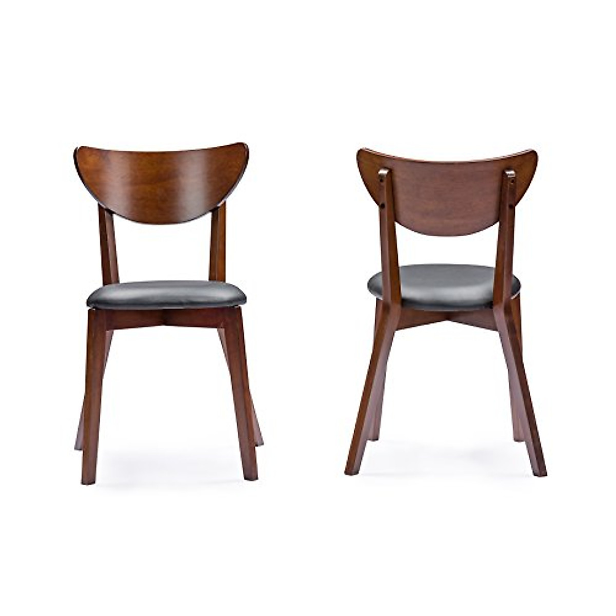 Baxton Studio Sumner Dining Set Style Walnut Brown 5-Piece Dining Set