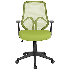 Flash Furniture Salerno Series High Back Green Mesh Office Chair with Arms