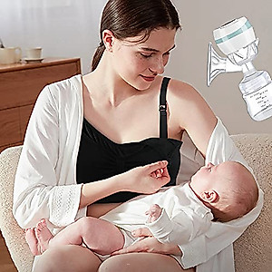 Yoofoss Breast Pumping Bra Pack of 2 Breast-Pumps Nursing Bra for Moms