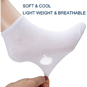 14 Pairs Low Cut Ankle Socks for Men/Women Thin Athletic Sock Pack Socks (white)