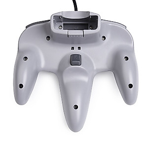 SAFFUN [USB Version] USB N64 Controller, N64 Wired PC Gamepad [3D Analog Stick] for Windows PC MAC Linux Raspberry Pi Genesis Higan Project 64 Retropie OpenEmu Emulator (Plug & Play) (Gray)