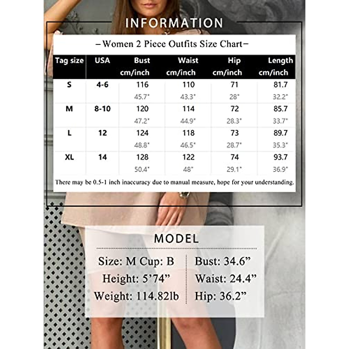 Glamaker Women 2 Piece Outfit sets Casual Oversized T-Shirt Tops Biker Shorts Workout Sport s Tracksuit Khaki X-Large