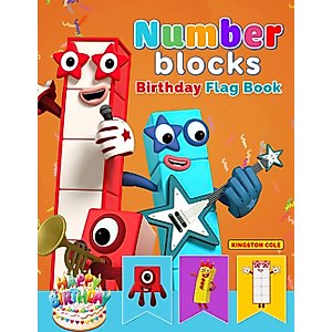 Numberblocks̴ Birthday Flag Book: Colorful Ideal Gift Party Banner Decoration Supplies For Baby, Kids, Toddlers, Preschoolers