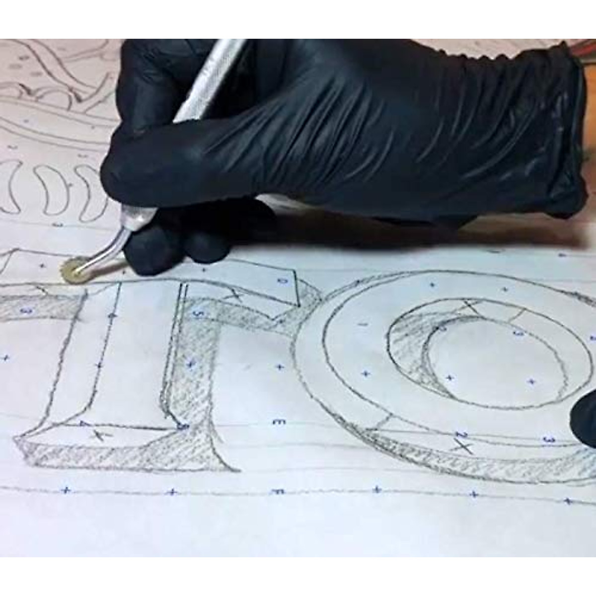 Excel Blades 3 Piece Excel Pounce Wheel Sets, Fabric Tracing Wheel, Embossing Tool and Perforator, Includes 3 Head Attachments, Great for Indentations